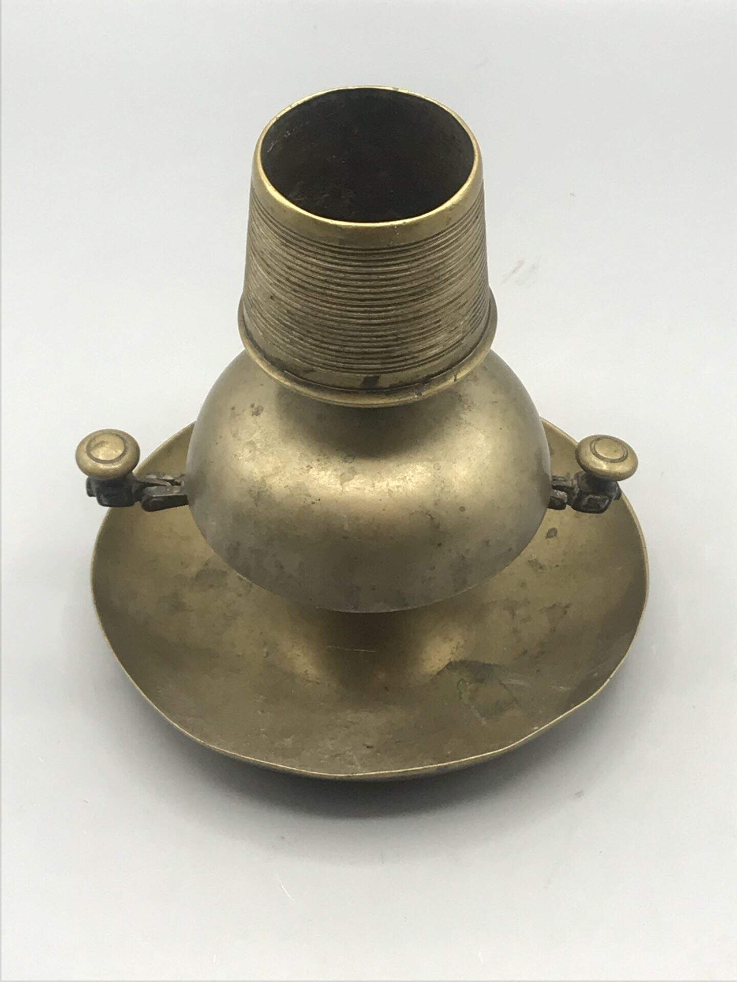 Antique Antique Brass Hotel Bell with Double Ring and Match Holder ...