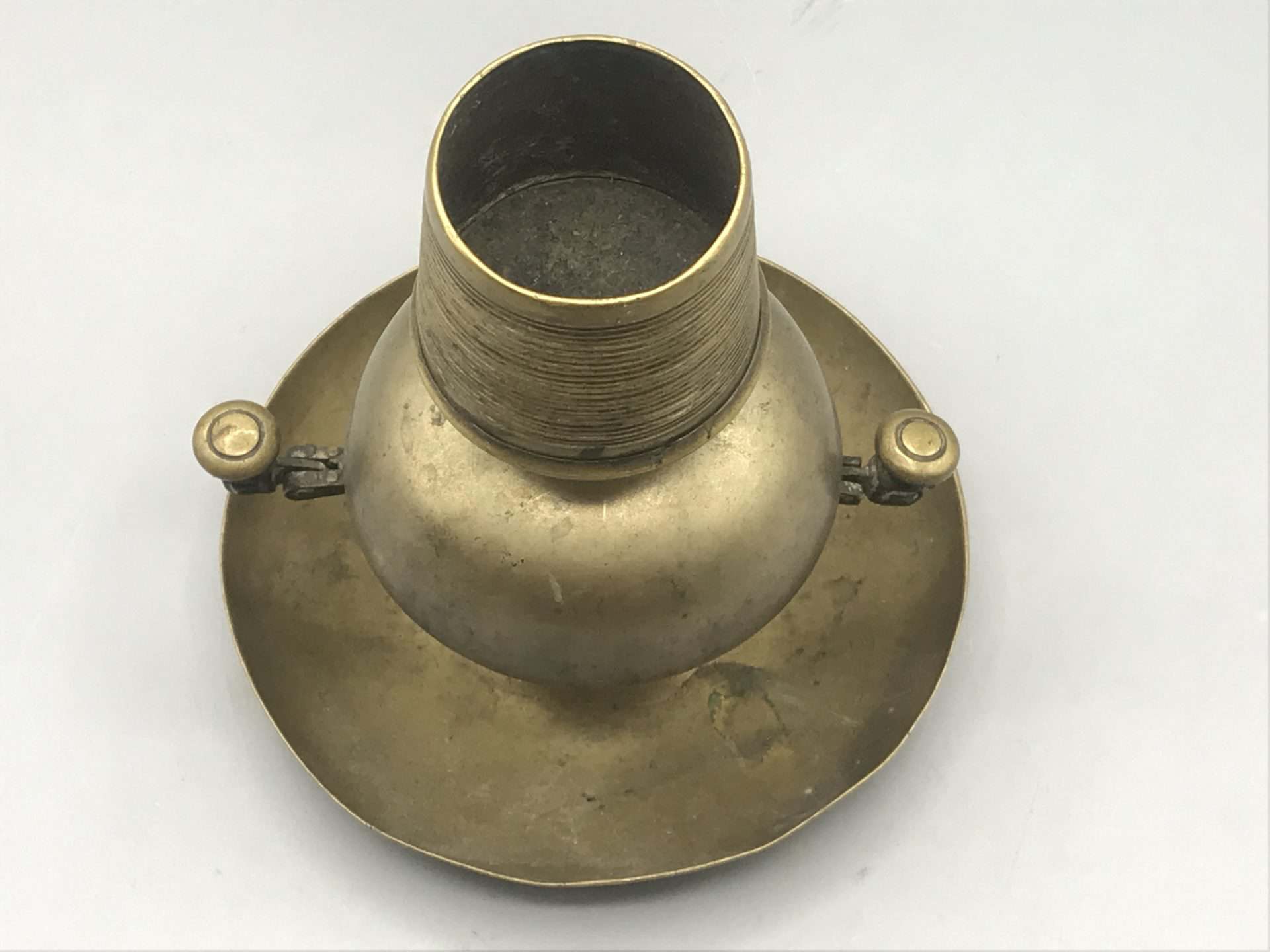 Antique Antique Brass Hotel Bell with Double Ring and Match Holder ...